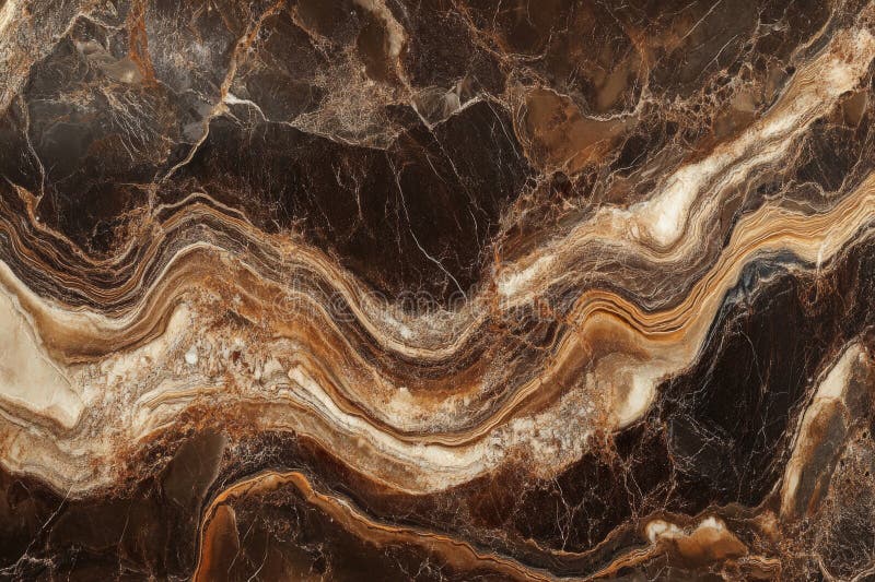 Brown Textured Surface Polished Marble Finish Featuring Swirling ...