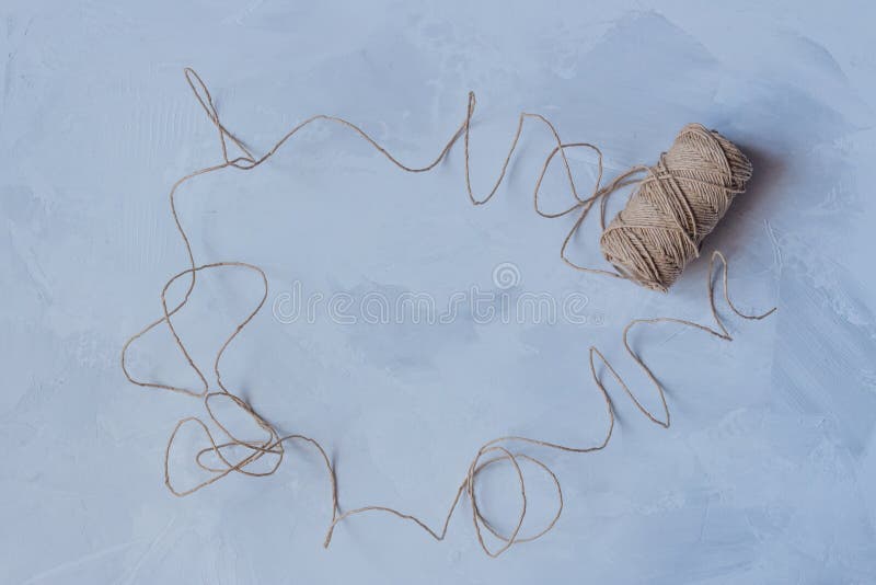 Brown thick thread stock photo. Image of white, place - 178708464