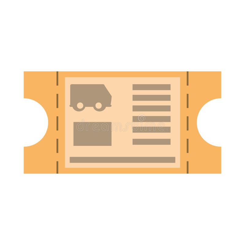Brown ticket related icon stock illustration. Illustration of flyer ...