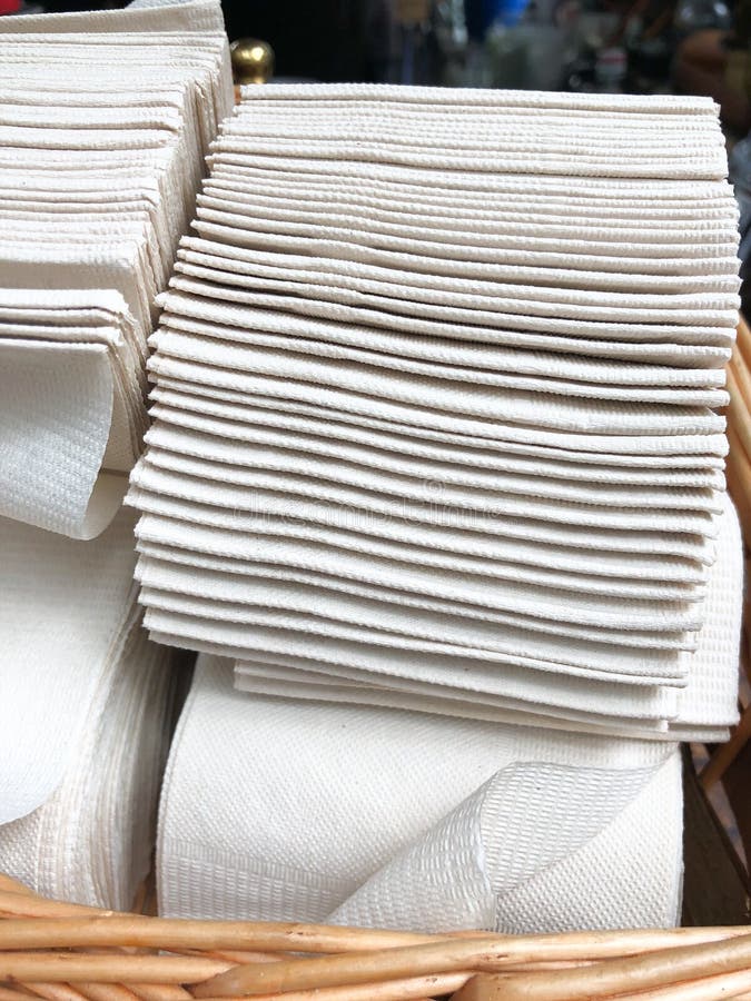 Brown Tissue Paper in Coffee Shop Stock Photo - Image of clean ...
