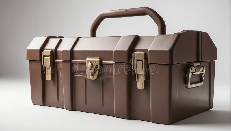 Brown Toolbox on Plain White Ai Generated Stock Illustration ...