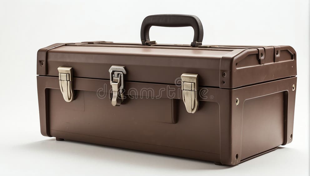Brown Toolbox on Plain White Ai Generated Stock Illustration ...
