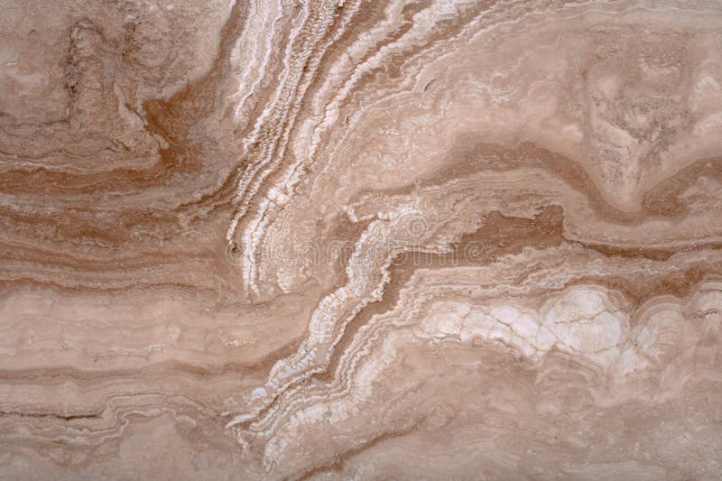 Brown Travertine with Light Wavy Layers, High Quality Texture Stock ...