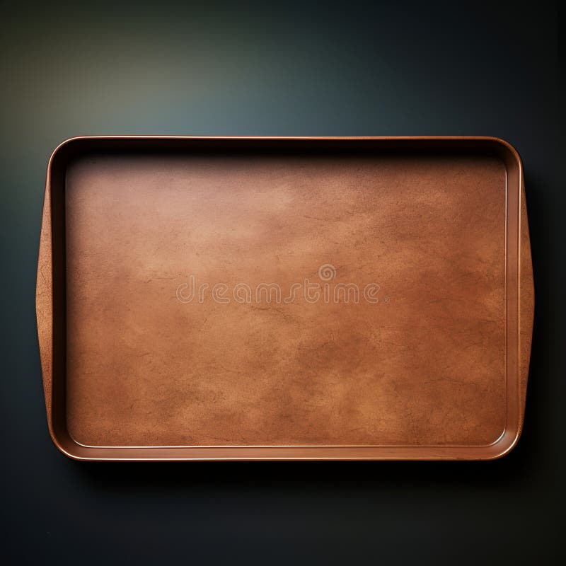 Brown tray, generative ai stock illustration. Illustration of decor ...