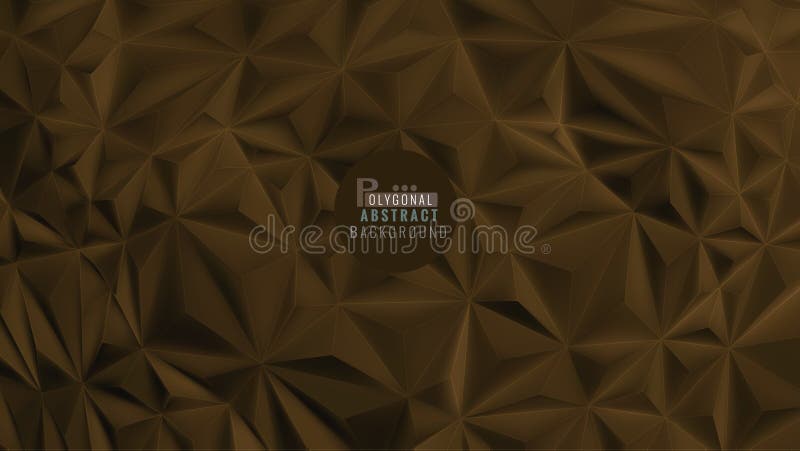 Brown Triangle Vector Pattern BG in 3D Style Stock Vector ...