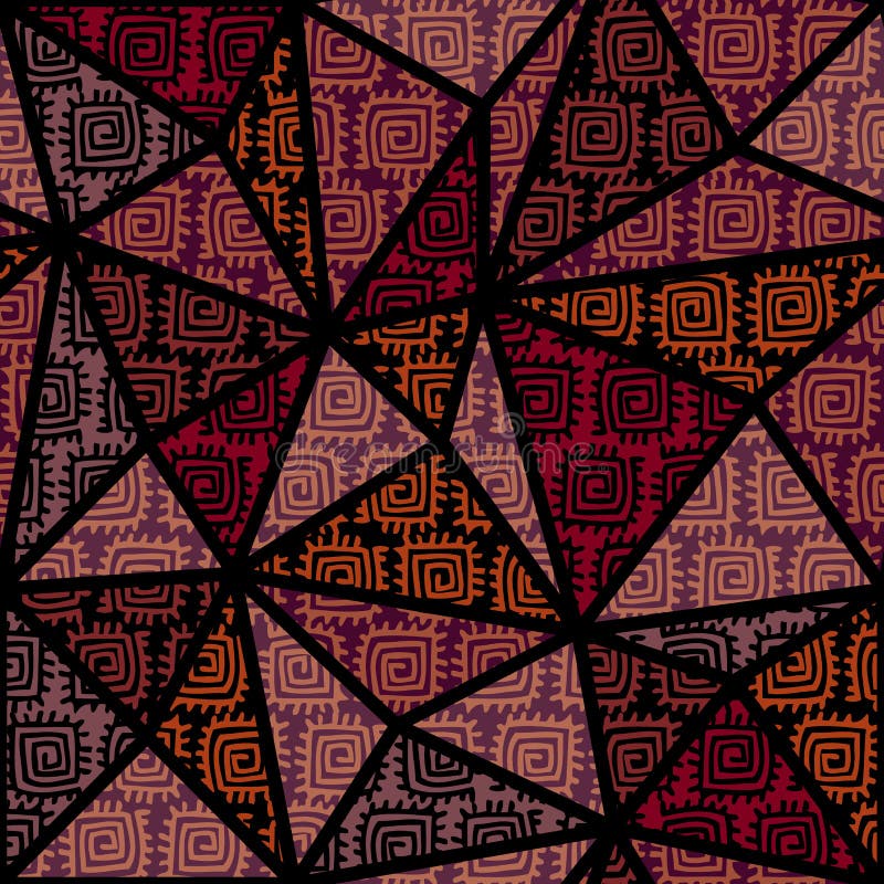 Brown tribal background. stock vector. Illustration of native - 124396928