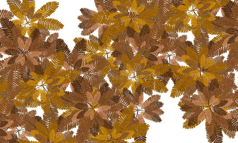 Brown Tropical Leaves Pattern Background Stock Illustration ...