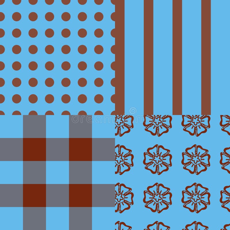 Brown turquoise patterns stock illustration. Illustration of modern ...