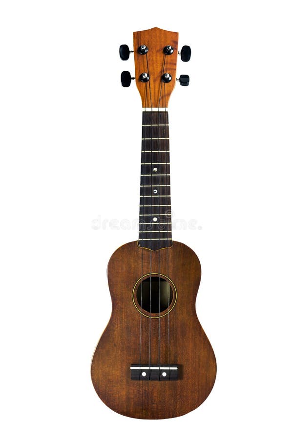 The Brown Ukulele on the White Background, with Clipping Path Stock ...