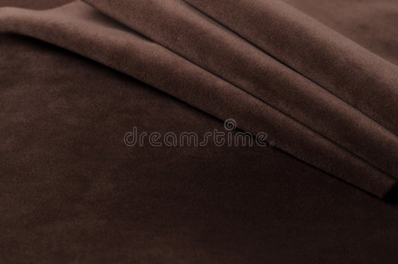 Brown Velour Textile Sample. Fabric Texture Background Stock Photo ...