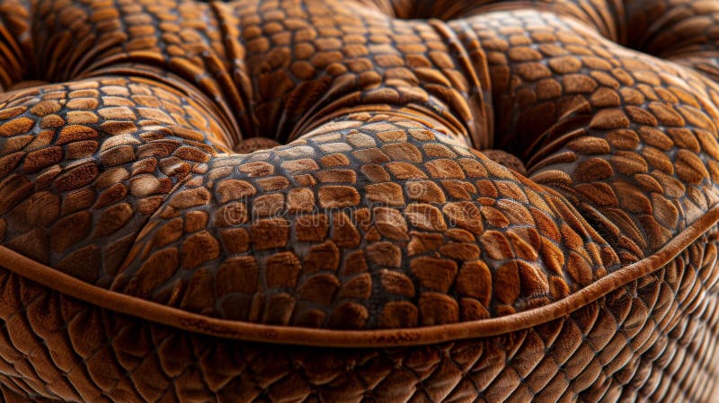 Brown Upholstery Fabric Texture with Deep Buttons Showing Quilted ...