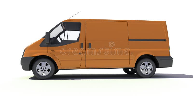 Brown Van Ready for Branding Stock Illustration - Illustration of ...