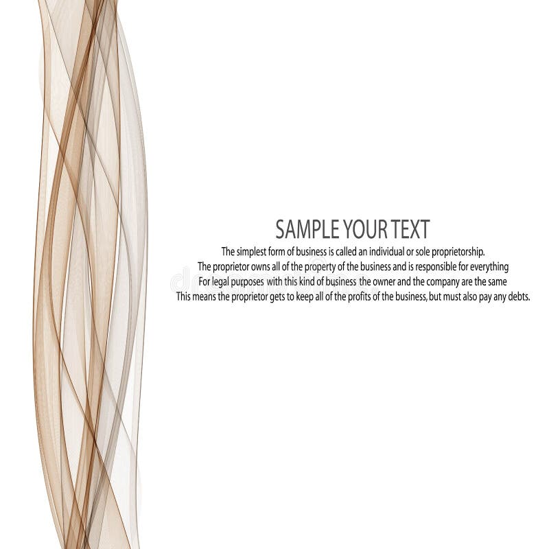 Brown Vector Abstract Wave . Curve Line. Eps 10 Stock Vector ...