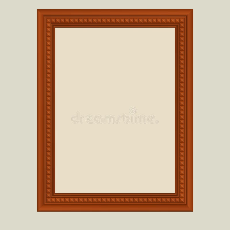 Brown vector frame stock vector. Illustration of photoframe - 96130006
