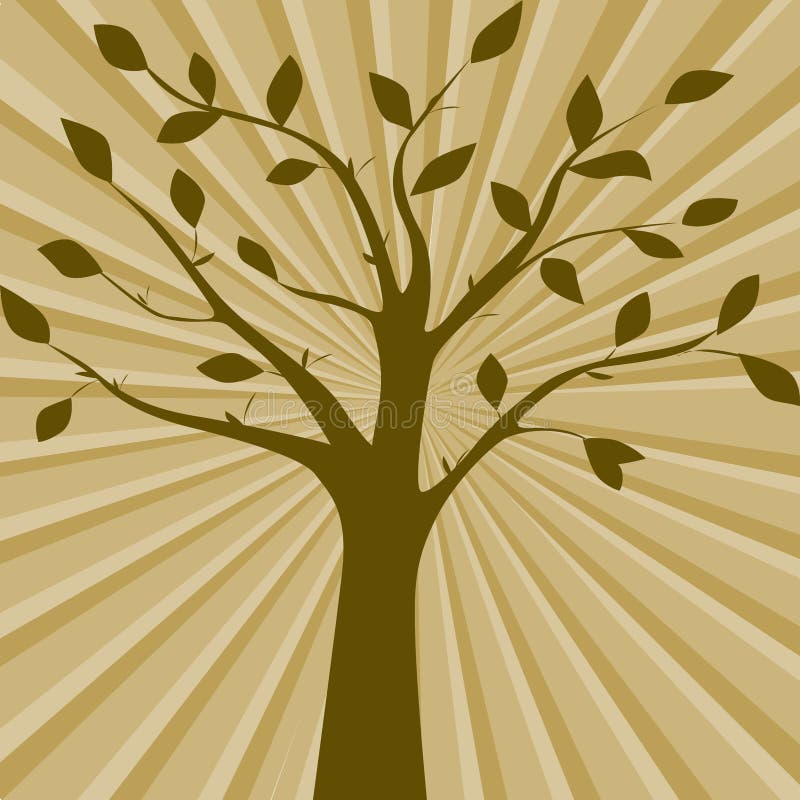 Brown Vector Illustration of Tree Silhouette Stock Vector ...