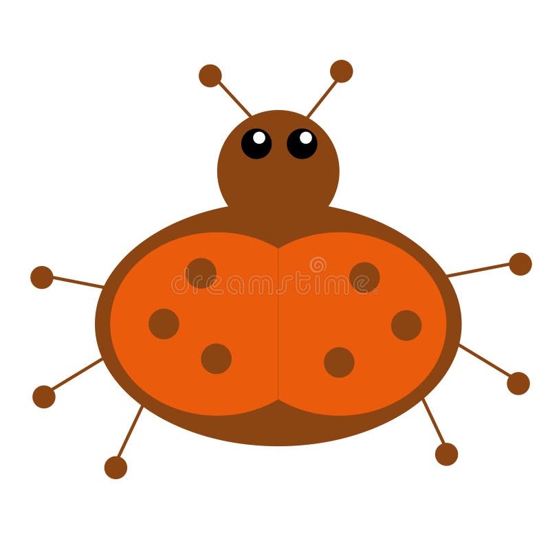 Brown Vector Logo of One Bug on a White Background Stock Vector ...
