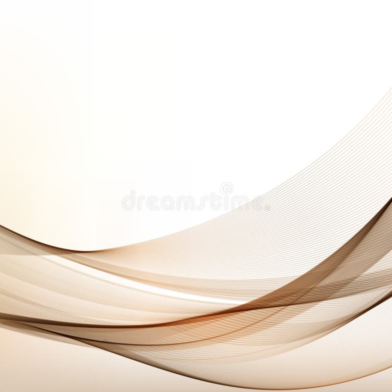 Brown Vector Modern Wavy Background. Stock Vector - Illustration of ...