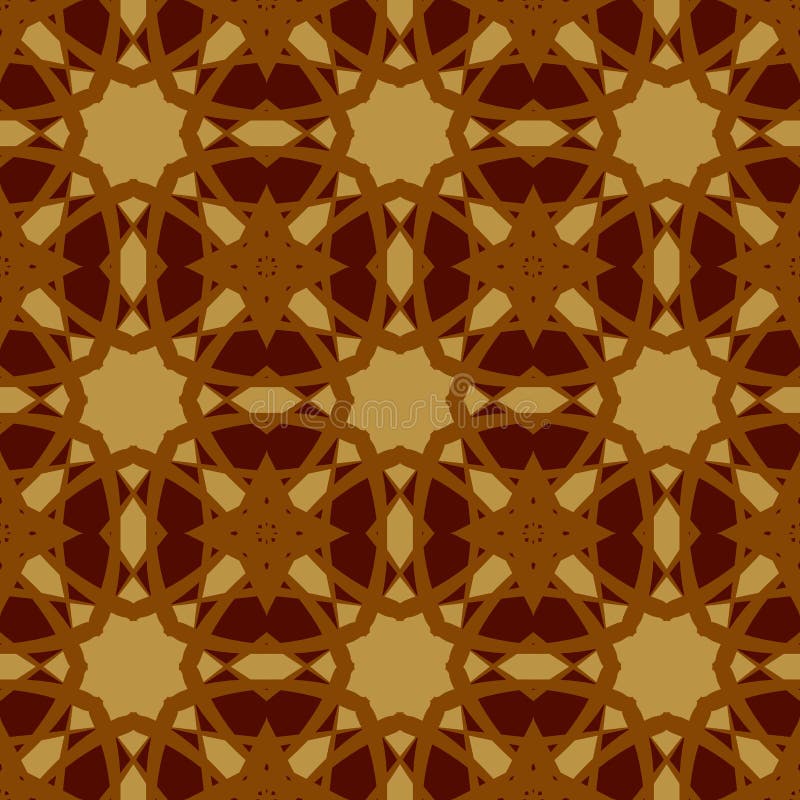 Brown Vector Seamless Patterns, Tiling. Geometric Ornaments. Stock ...