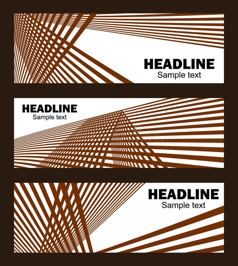 Grunge Brown Banners Or Headers Stock Illustration - Illustration of ...