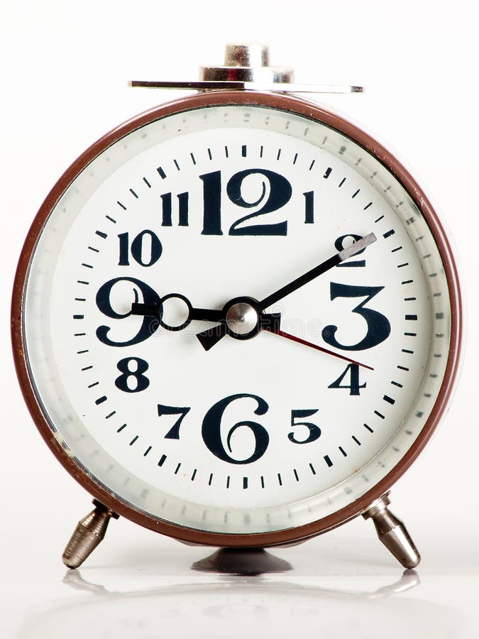 Brown Vintage Clock stock photo. Image of minute, awake - 38714532
