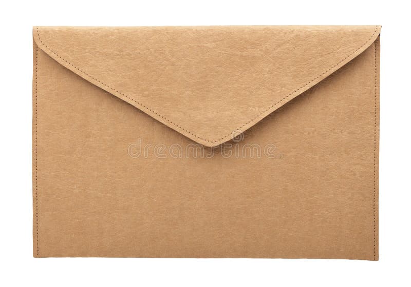 Brown Envelope with a White Background. Stock Photo - Image of carton ...