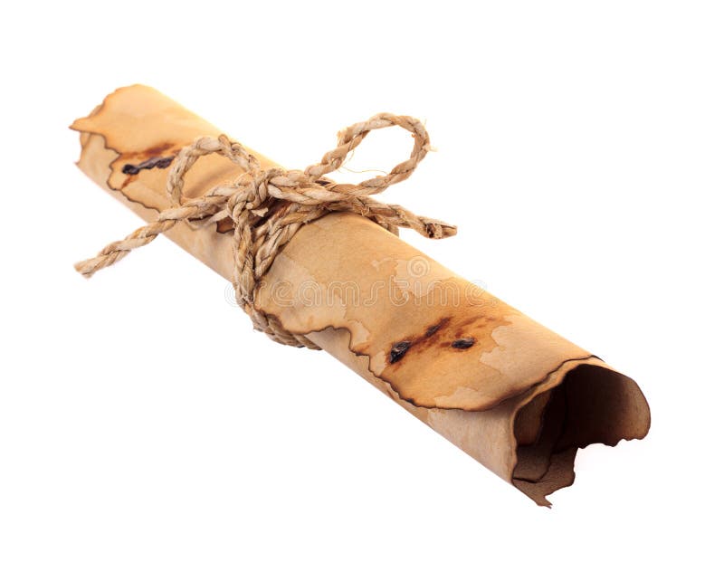 Old rolled paper stock image. Image of historic, color - 19456227