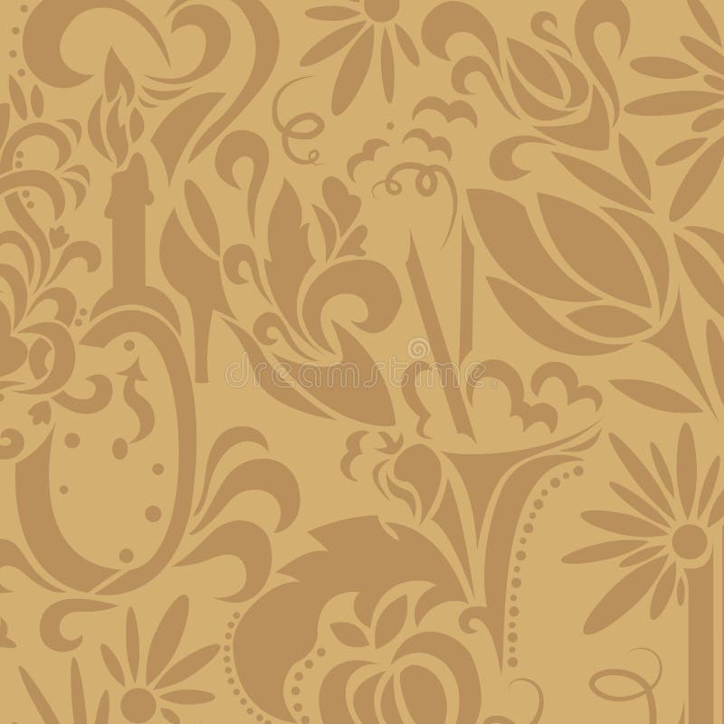 Brown vintage pattern stock vector. Illustration of abstract - 14916486