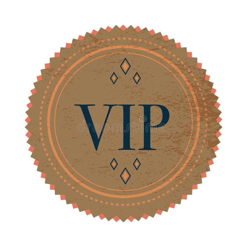 Brown VIP Label Label, Vintage Style Stock Vector - Illustration of ...