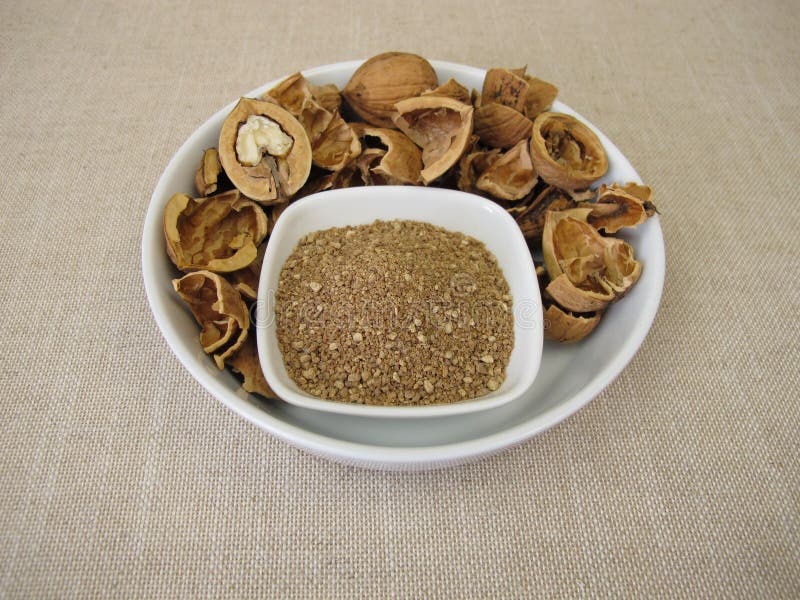 Brown Walnut Shell Granules Stock Photo - Image of brown, polishing ...