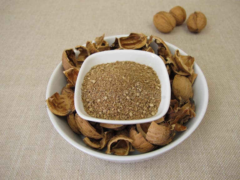 Brown Walnut Shell Granules Stock Photo - Image of sanding, cleaning ...