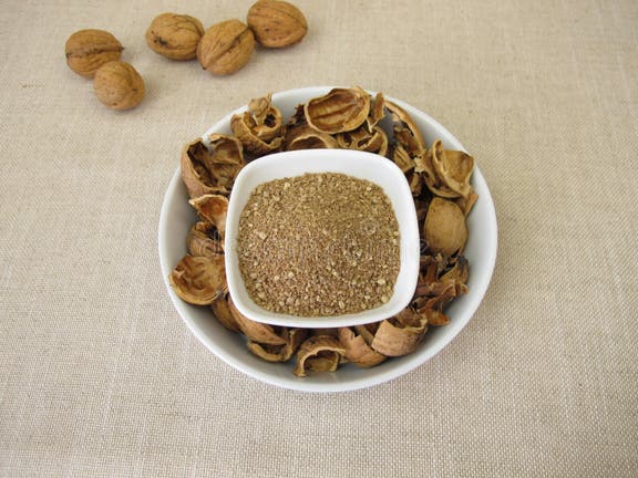 Brown Walnut Shell Granules Stock Photo - Image of fertilizer ...