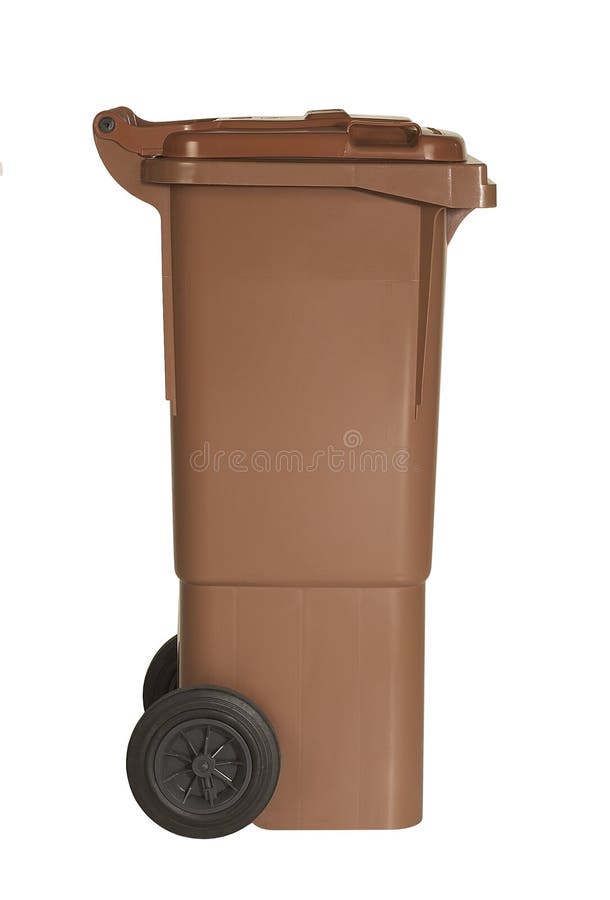 Brown waste container stock image. Image of rubbish, object - 21591125