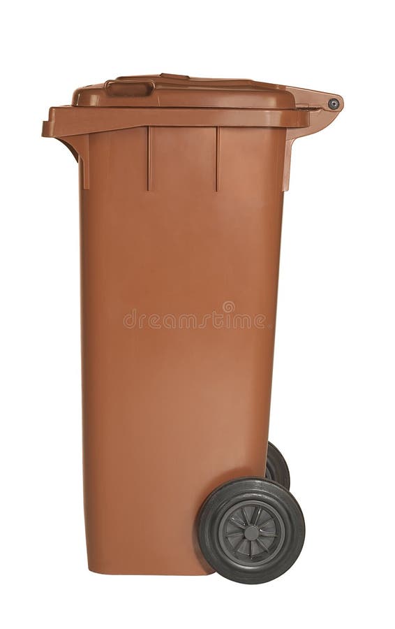 Brown waste container stock image. Image of rubbish, object - 21591125