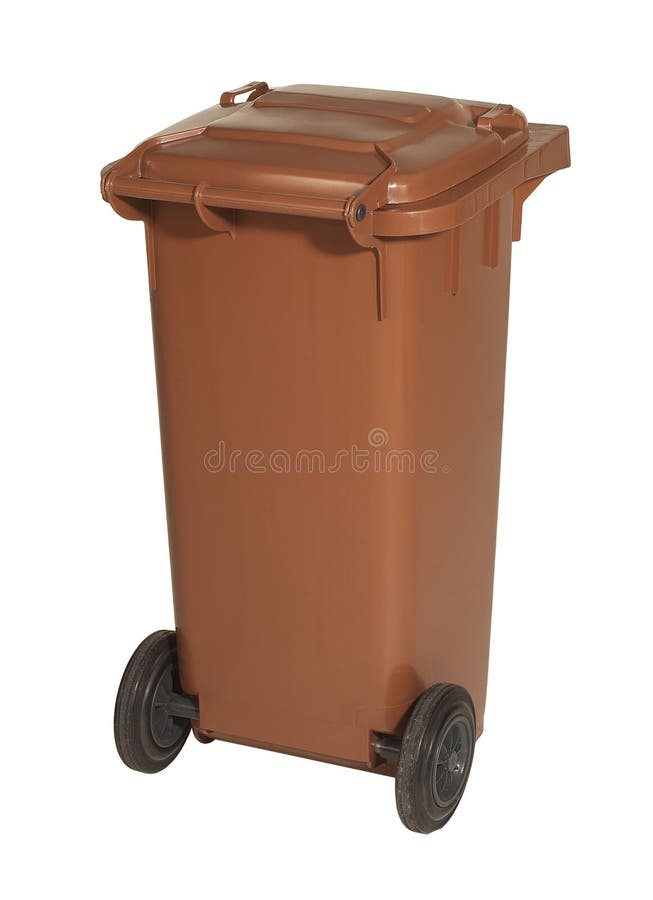 Brown waste container stock image. Image of rubbish, object - 21591125