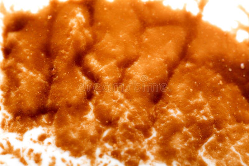 Brown Watercolor Blob on Macro, Isolated on White. Stock Photo - Image ...