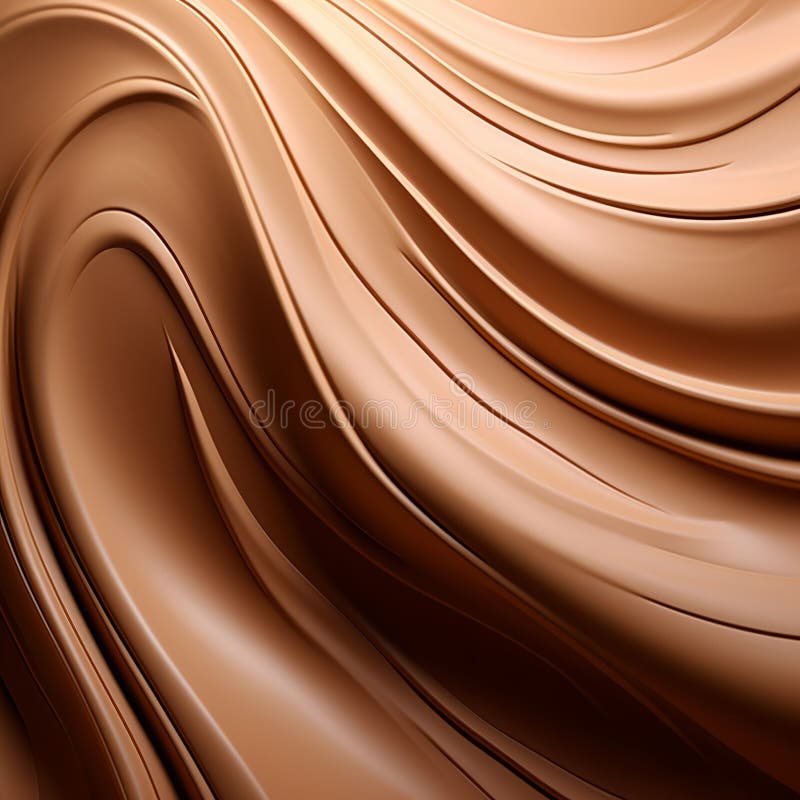 Brown Wavy 3D Background Illustration. Square Illustration Stock Image ...