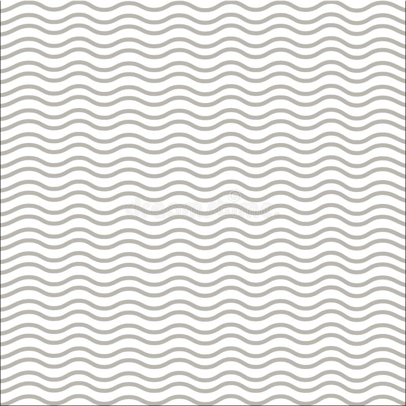 Brown Wavy Line Vector Illustration. Geometric Pattern. Seamless ...