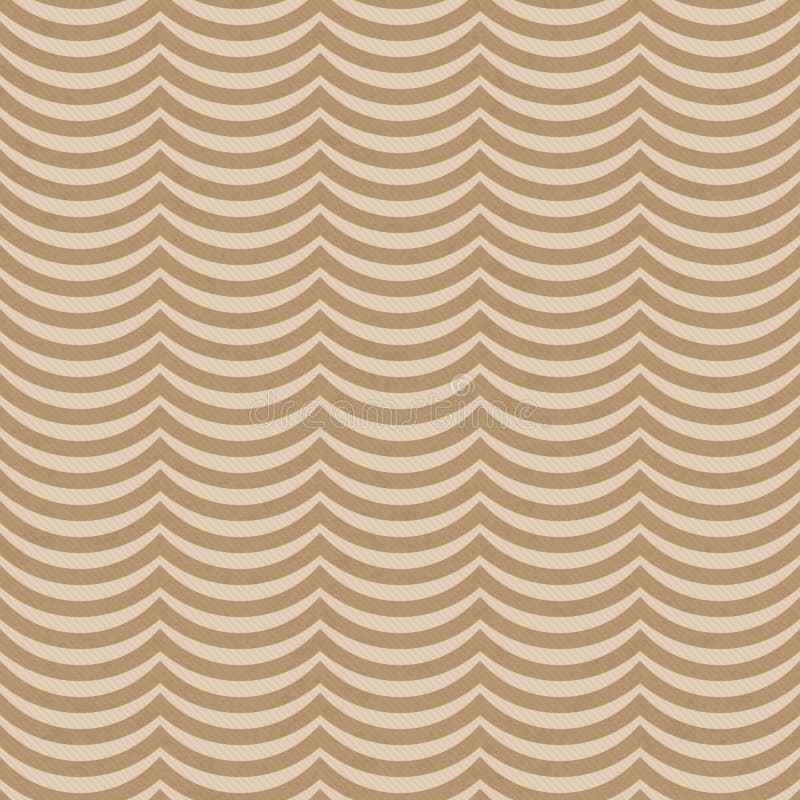 Brown Wavy Line Illustration. Geometric Pattern. Seamless Background ...