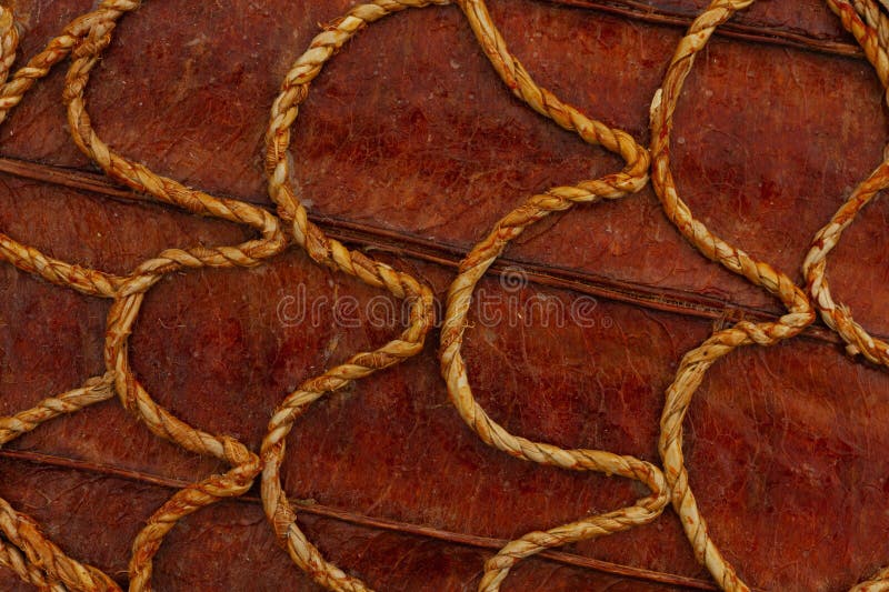 Brown Weathered Grained Wood with Rope Background Stock Photo - Image ...