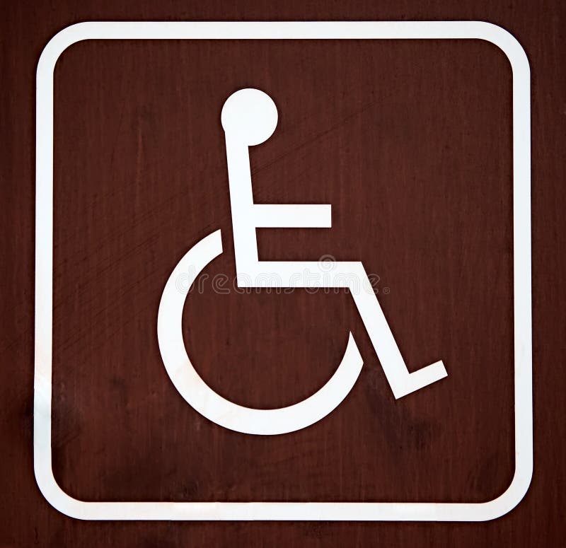 Brown wheelchair sign stock image. Image of knockout - 104890937