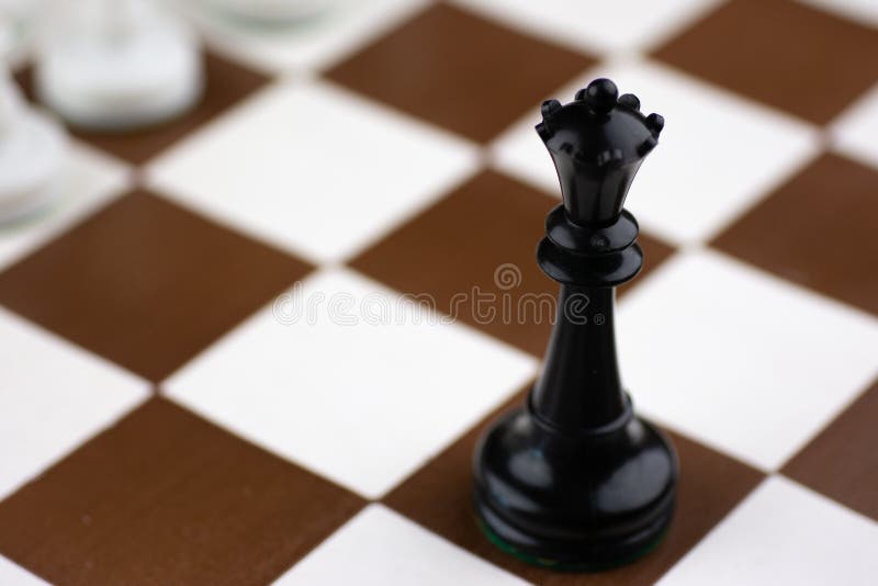 Brown and White Chess Board with Chess Pieces Stock Image - Image of ...