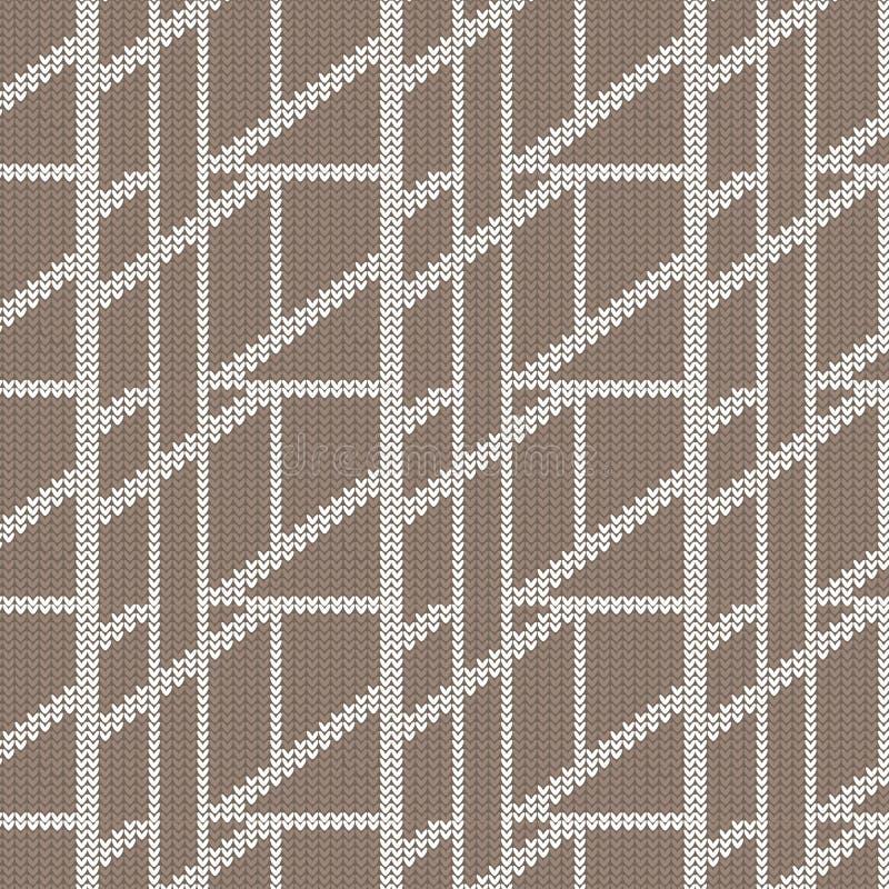 Brown and White Diagonal Box Abstract Knitting Pattern Background Stock ...
