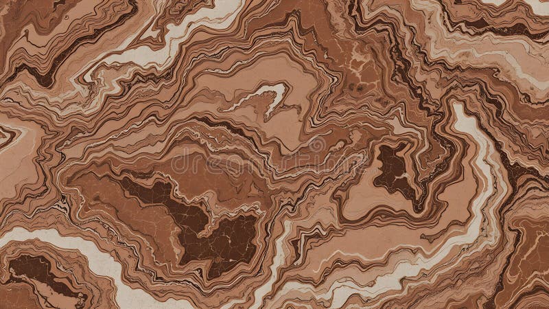 A Brown and White Marble Wall with a Pattern of Swirls Stock ...