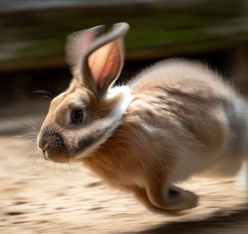 Rabbit in Motion stock illustration. Illustration of carnivore - 341472342