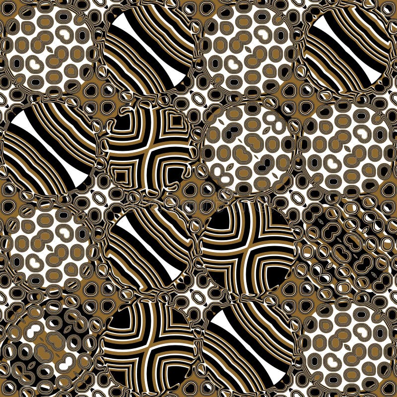 Brown White Seamless Repeating Retro Pattern Tile Stock Illustration ...