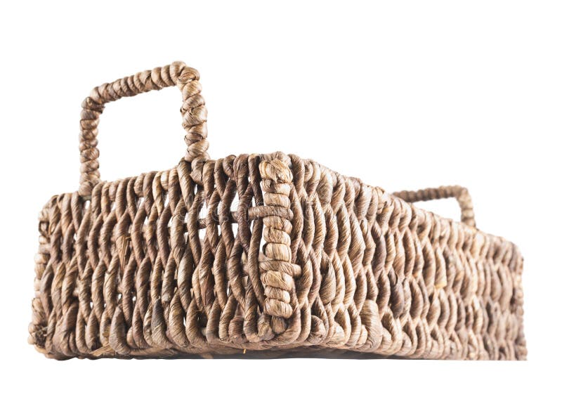 Brown Wicker Basket Isolated Stock Image - Image of brown, rural: 31324095