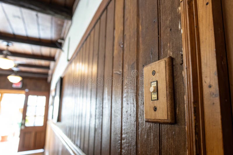 Brown Wood Panel Wall Texture with Old Switch Lights â€ Rustic Interior ...