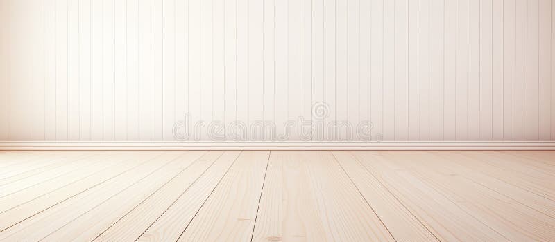 Brown Wood Plank Flooring with Beige Wall in Empty Room Stock Photo ...