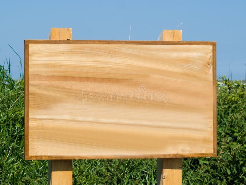 Wooden Blank Sign stock image. Image of brown, signage - 30159841