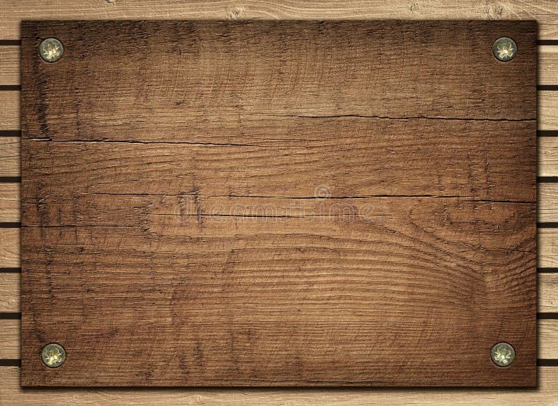 Brown Wooden Board Screwed on Planks Wall Stock Photo - Image of brown ...
